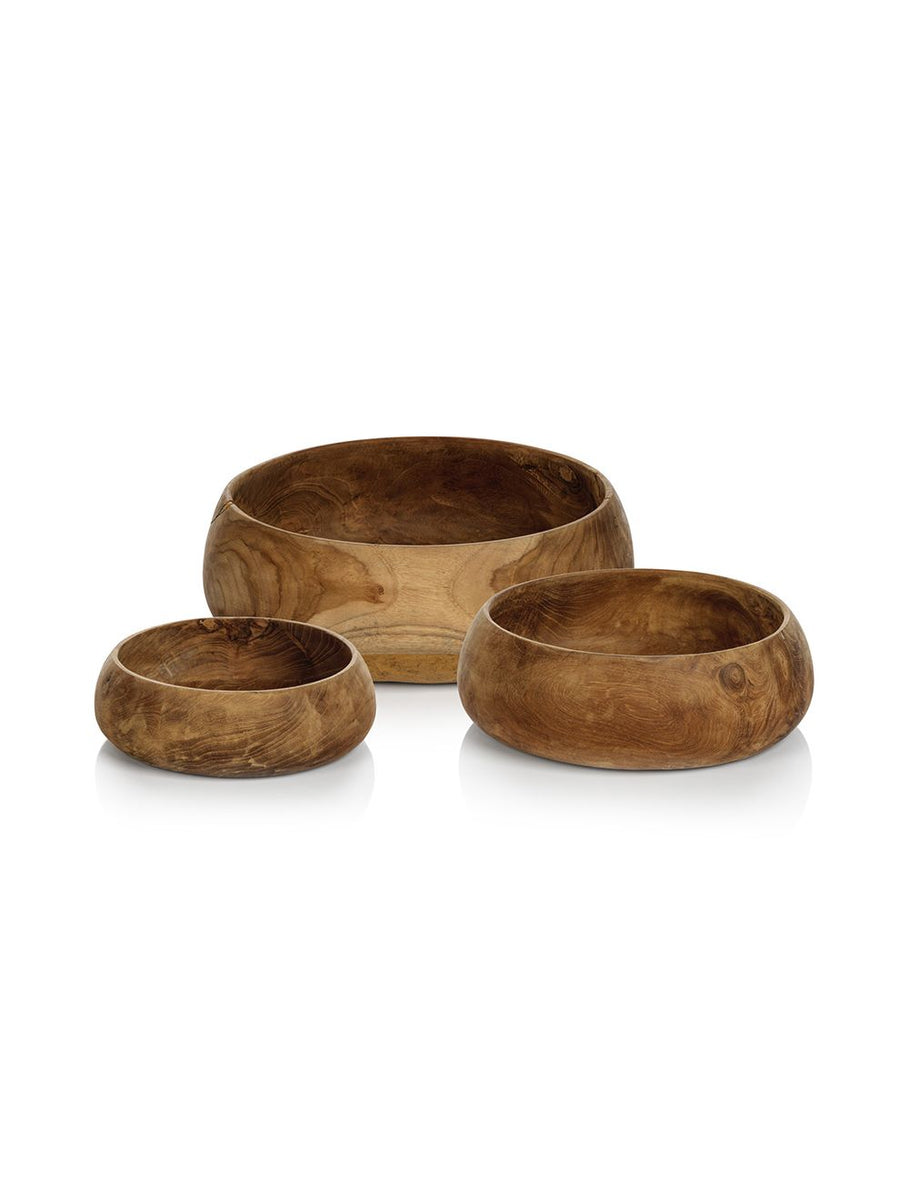 Banda Teak Root Bowls (3-Piece Set) – Shaq + Coco